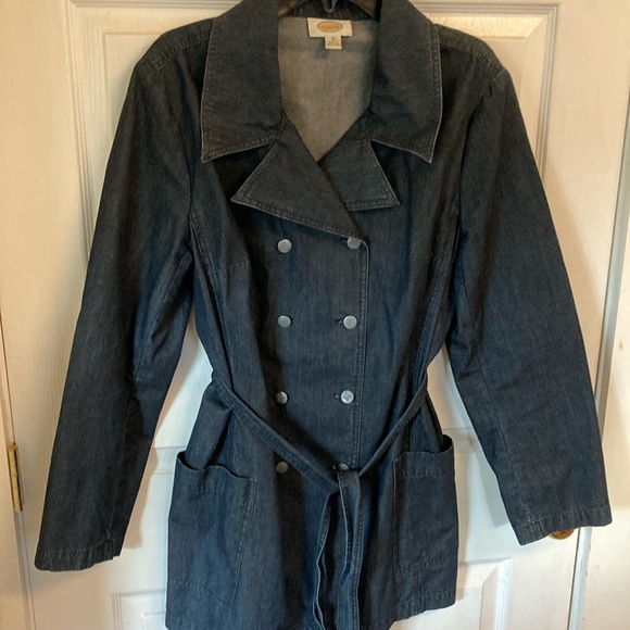 Talbots | Jackets & Coats | Talbots Tie Waist Lightweight Denim Jacket ...